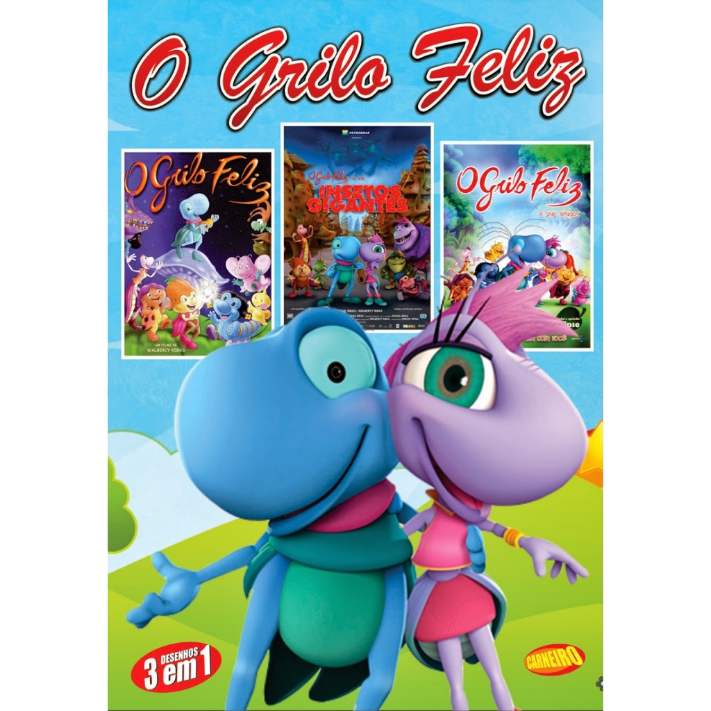 Filme Coleção Desenho Infantil O Grilo feliz 3 em 1 | Shopee Brasil