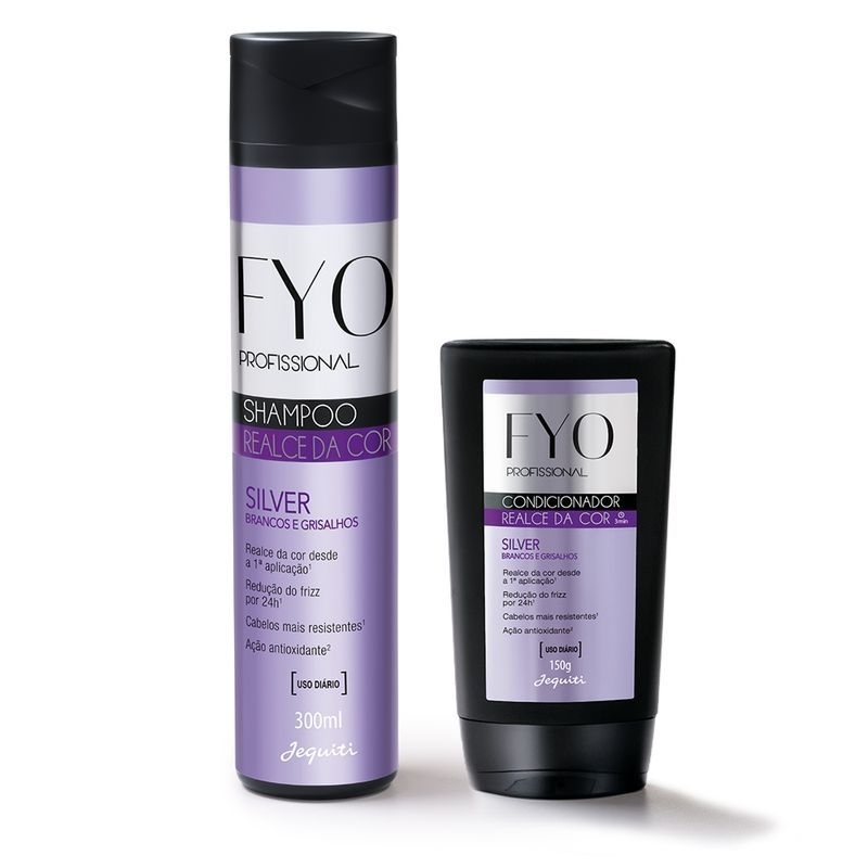 Kit Fyo Profissional Realce Da Cor Silver Brancos e Grisalhos Jequiti ...