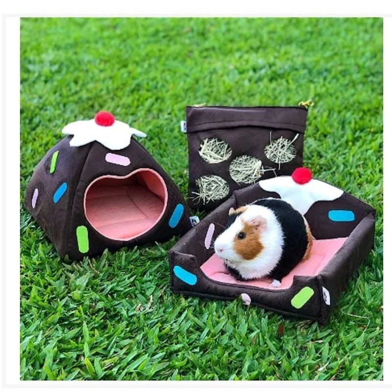 Kit p/ Porquinho da Índia Cupcake - Guinea Pig Props (Cama + P.Feno ...