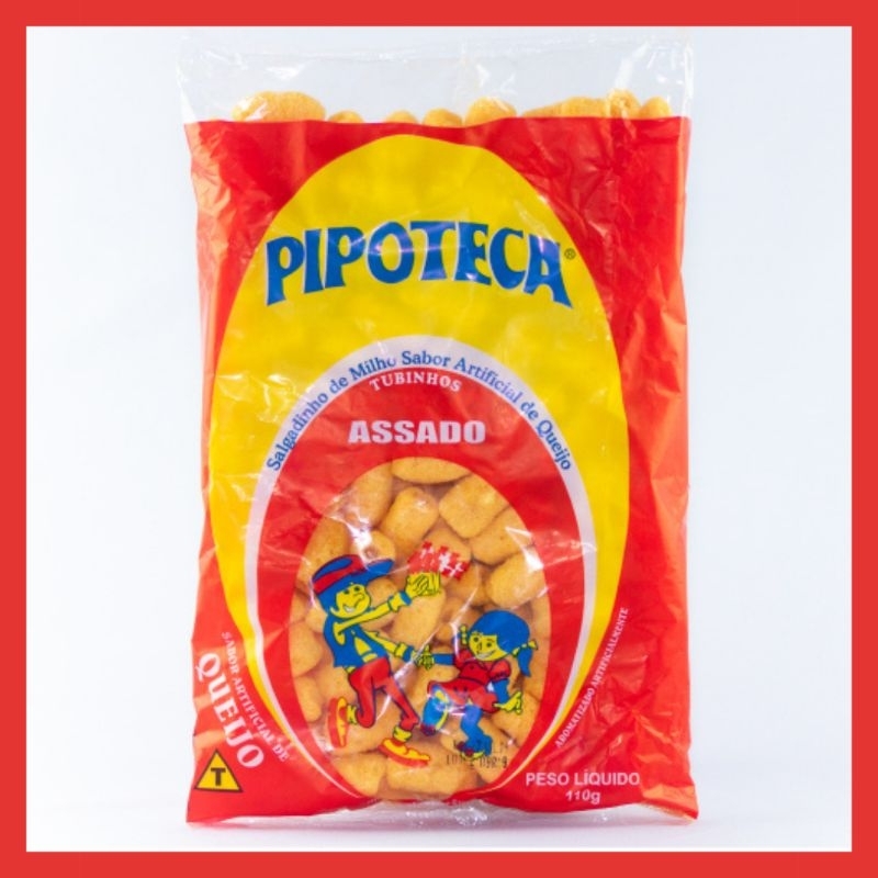 Salgadinho Pipoteca Tubinhos Sabor Queijo 110 gramas. | Shopee Brasil