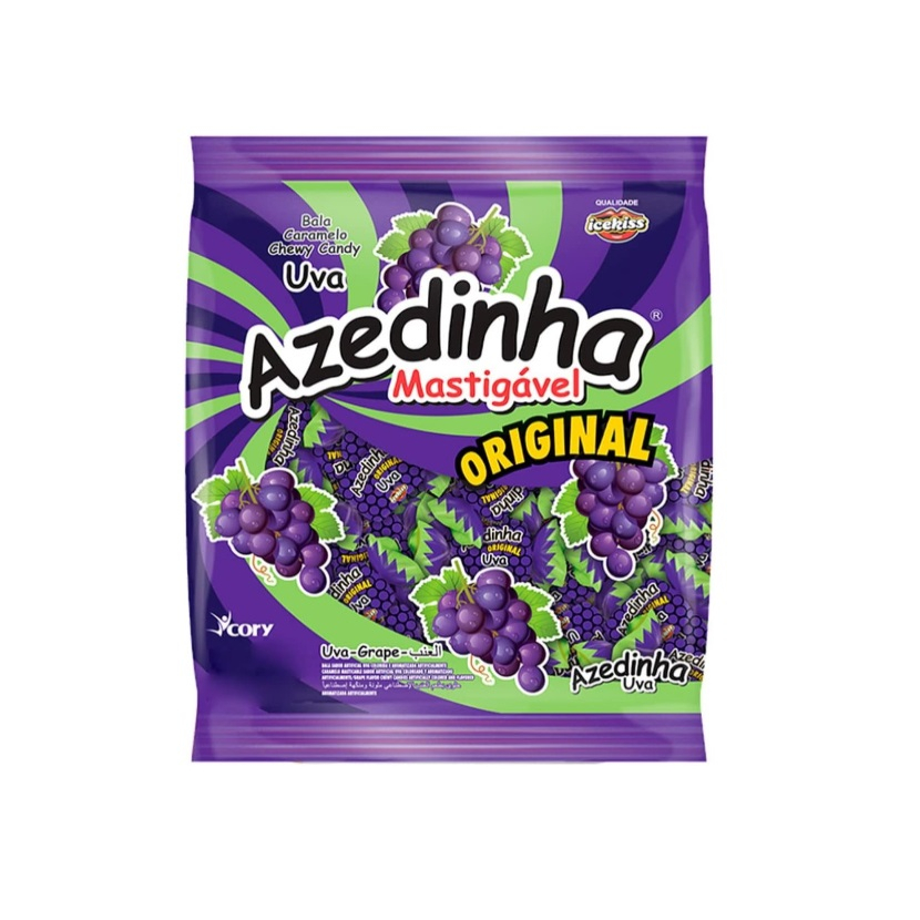 Bala Mastigável Azedinha Uva Icekiss Pacote 500g | Shopee Brasil