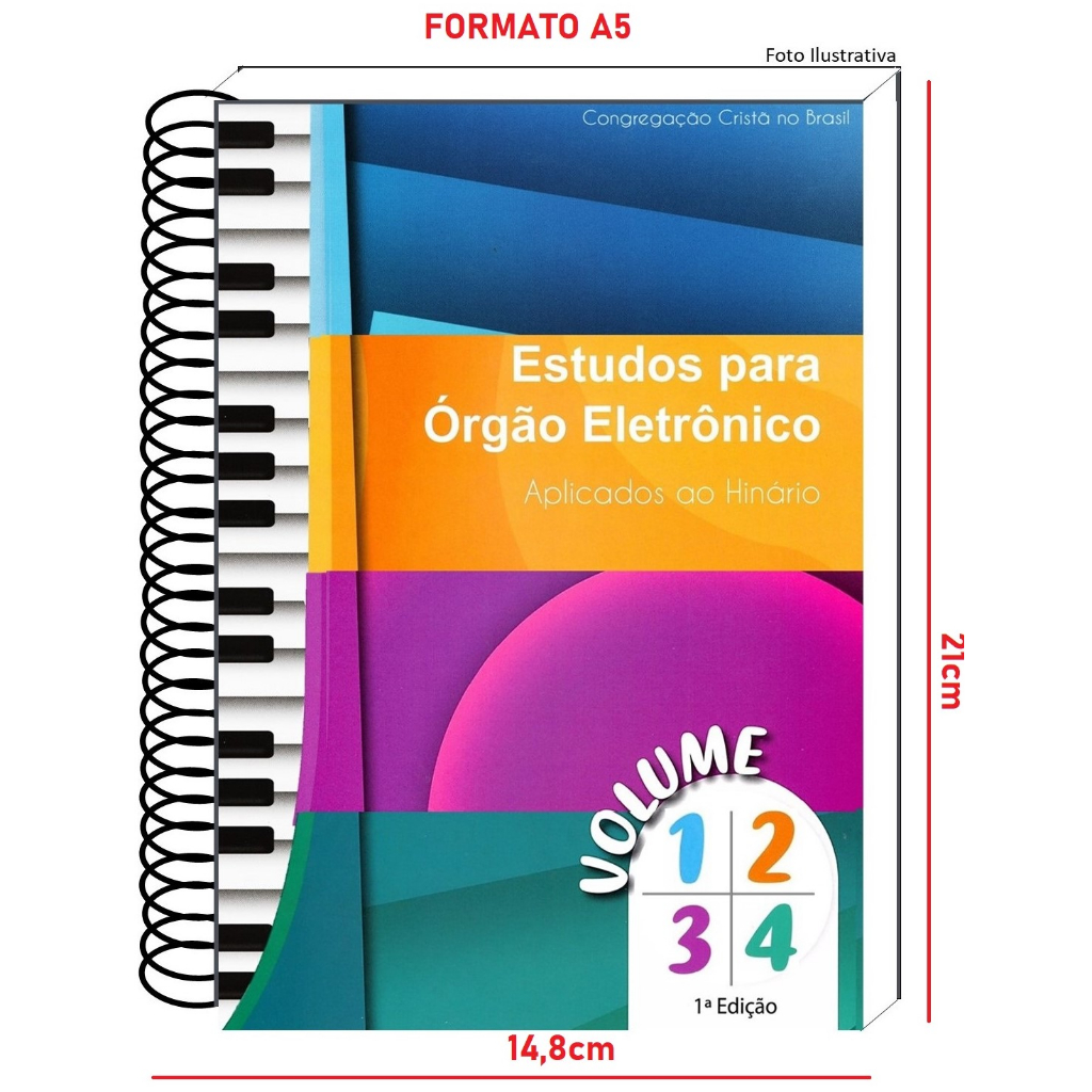 Estudo Musical / Órgão Eletrônico estudo dos hinos Ccb- 4 Volume - Formato médio | Shopee Brasil
