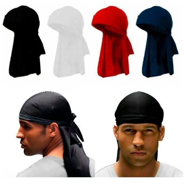 Dureg durag waves bandana Trap rapper, Preto. | Shopee Brasil
