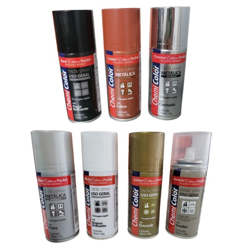 01 Tinta spray 100ml/60g Uso Geral - Envio rápido' | Shopee Brasil