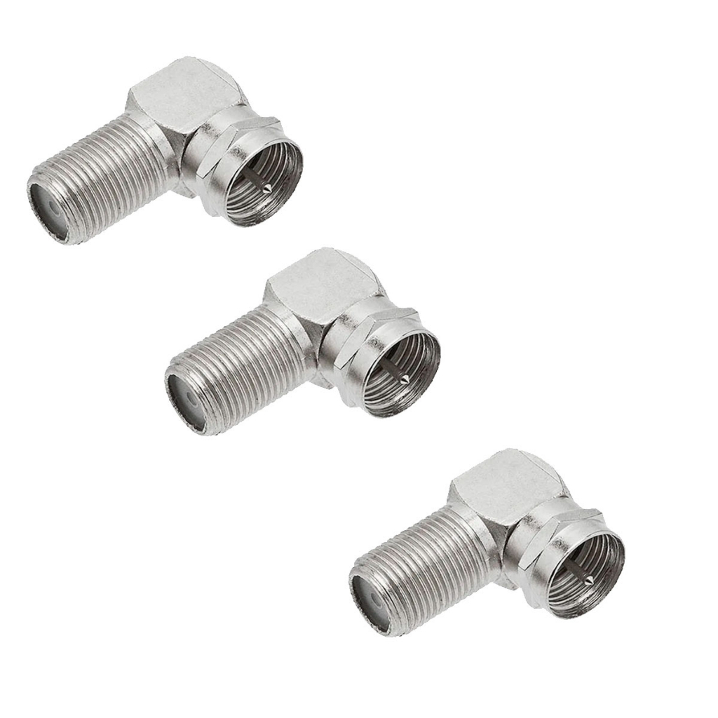 3x Conector F 90 Graus para Cabo Coaxial RG6 RG59 TV | Shopee Brasil