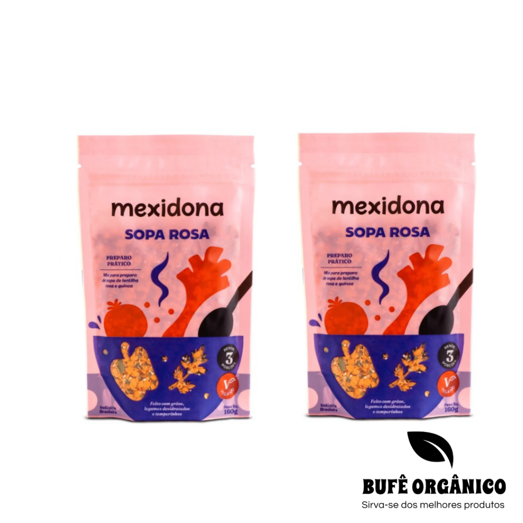 Sopa Instantânea Rosa Vegana Bio Blend Mexidona - 160g cada - KIT C/2 ...