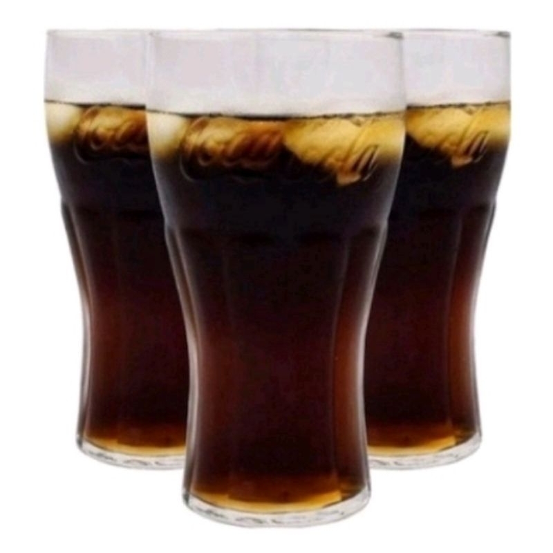 Kit 3 Copos de vidro Coca-Cola de 300ml | Shopee Brasil