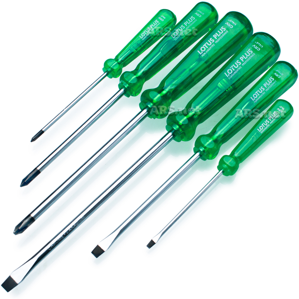 Kit Jogo Chave De Philips E Fenda com 6 peças De Aço Profissional ...