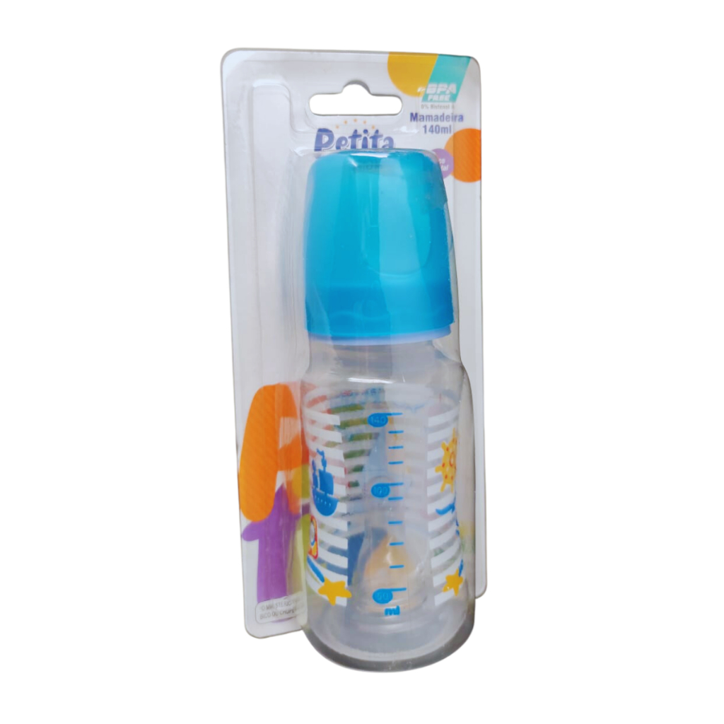 Mini Mamadeira Infantil 140 ml - Desenhos Fundo do Mar - Bico Silicone ...