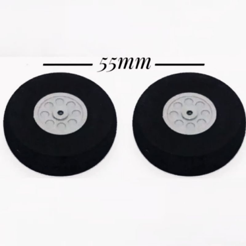 Rodas de Espuma Eva 55mm 2 x Unidades P/Trem de Pouso de Aeromodelo ...