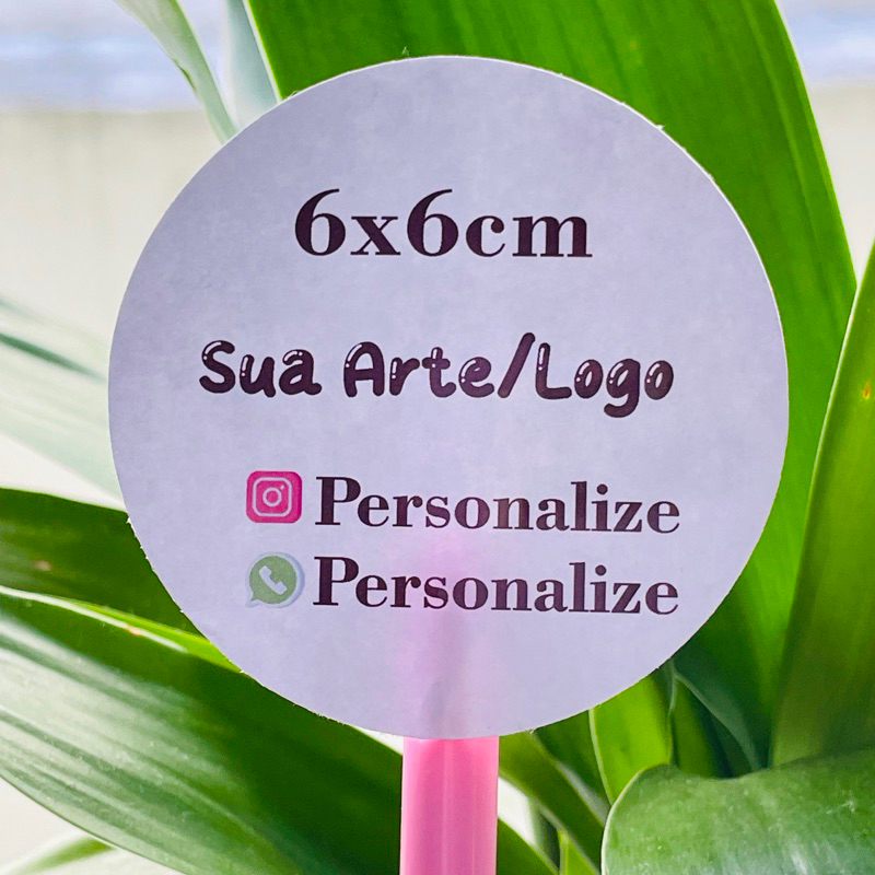 Adesivos Personalizados Redondo 6x6 cm - Recorte Eletrônico | Shopee Brasil