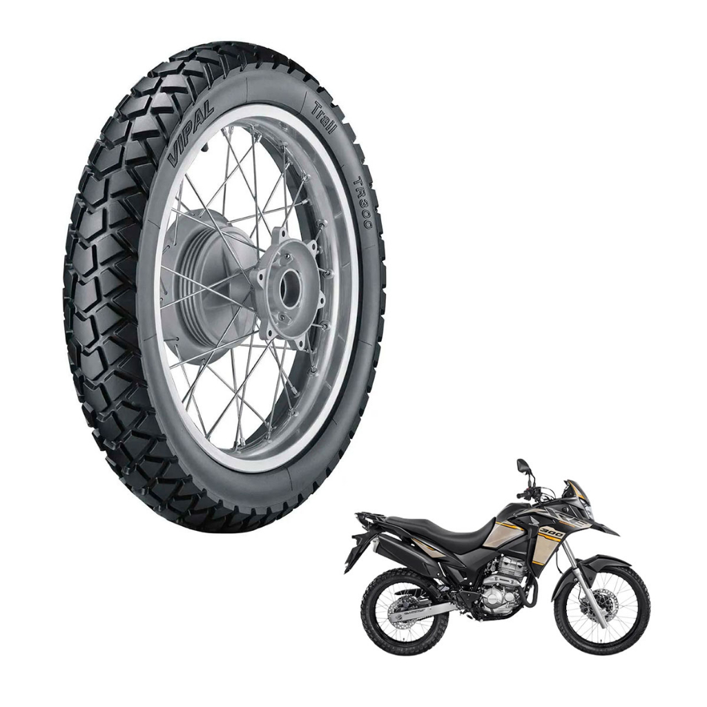 Pneu Vipal TR 300 Dianteiro 90/90-21 para Moto Falcon XRE 300 Tornado ...
