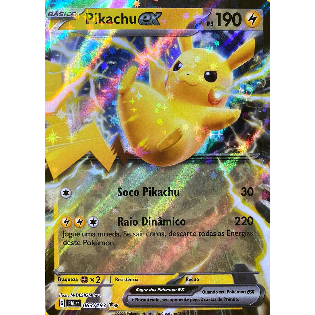 Carta Pikachu EX Coleção Evoluções em Paldea Pokemon TCG | Shopee Brasil