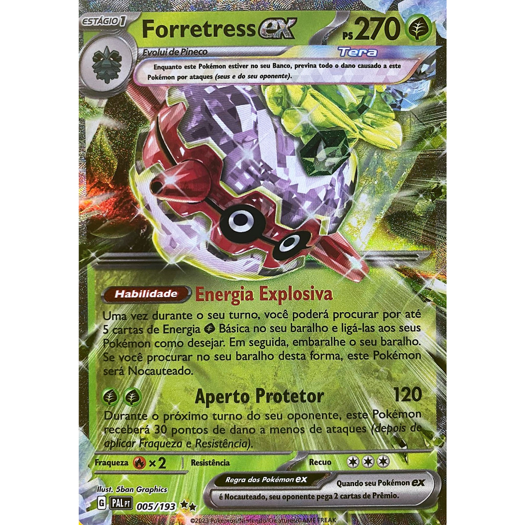 Carta Forretress EX Coleção Evoluções em Paldea Pokemon TCG | Shopee Brasil