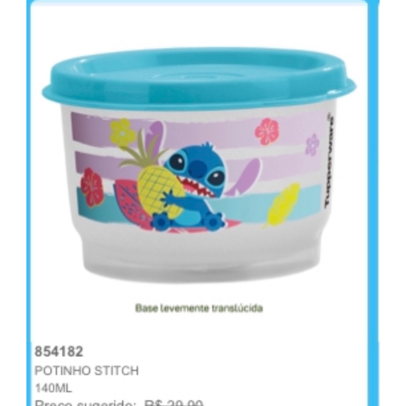 Potinho Stitch Tupperware 140ml | Shopee Brasil