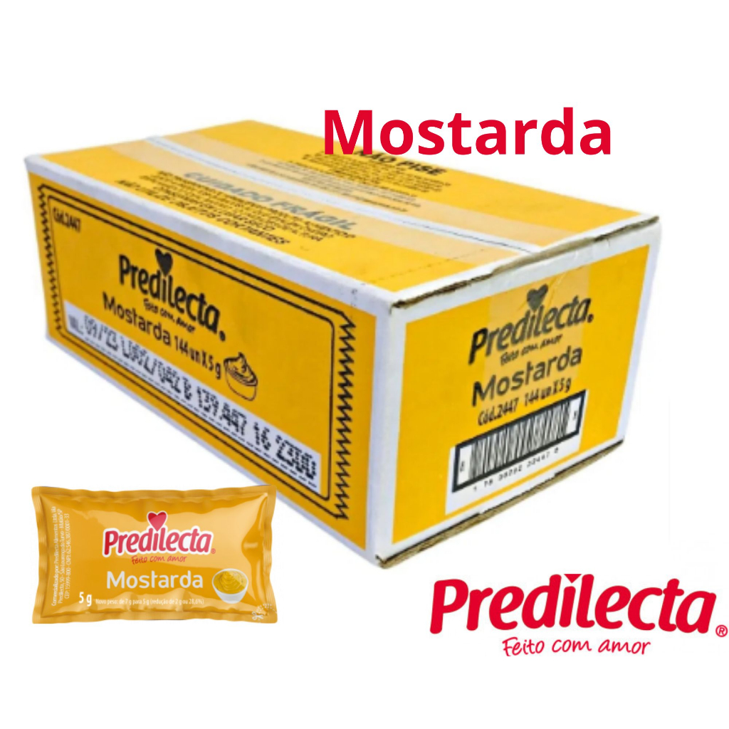 Mostarda Predilecta Sache - Caixa com 144 saches de 5g cada | Shopee Brasil