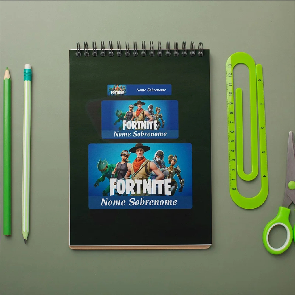 Kit 100 Etiquetas Escolar - Fortnite | Shopee Brasil