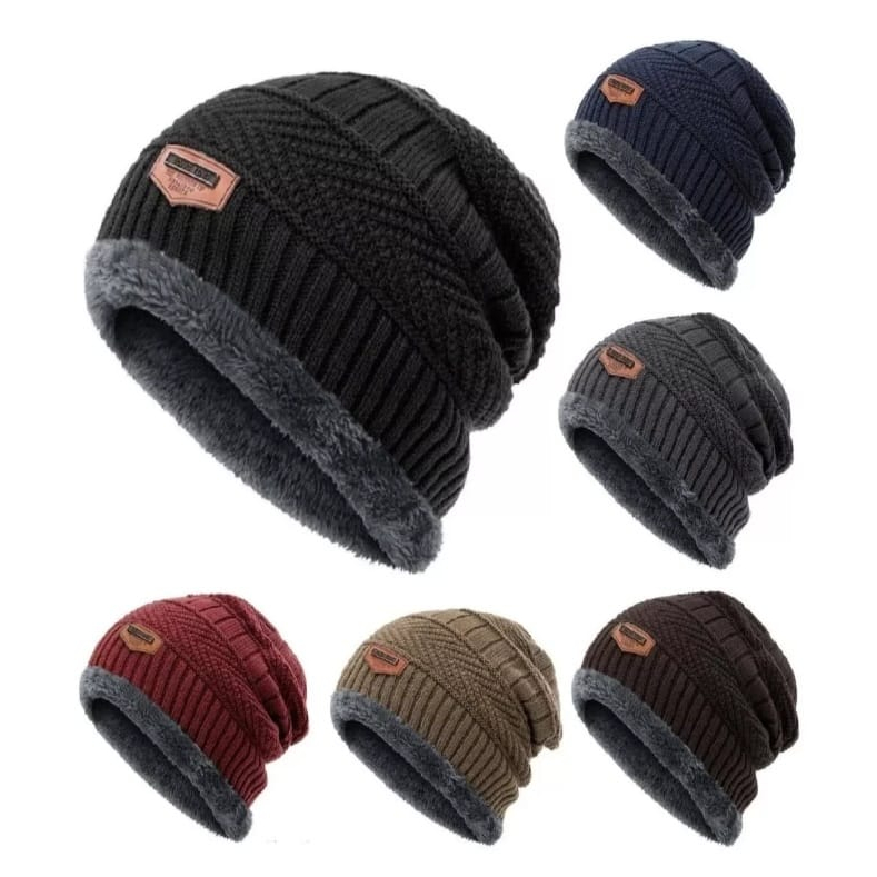 Touca de Lã Forrada Linha Premium Tamanho adulto | Shopee Brasil