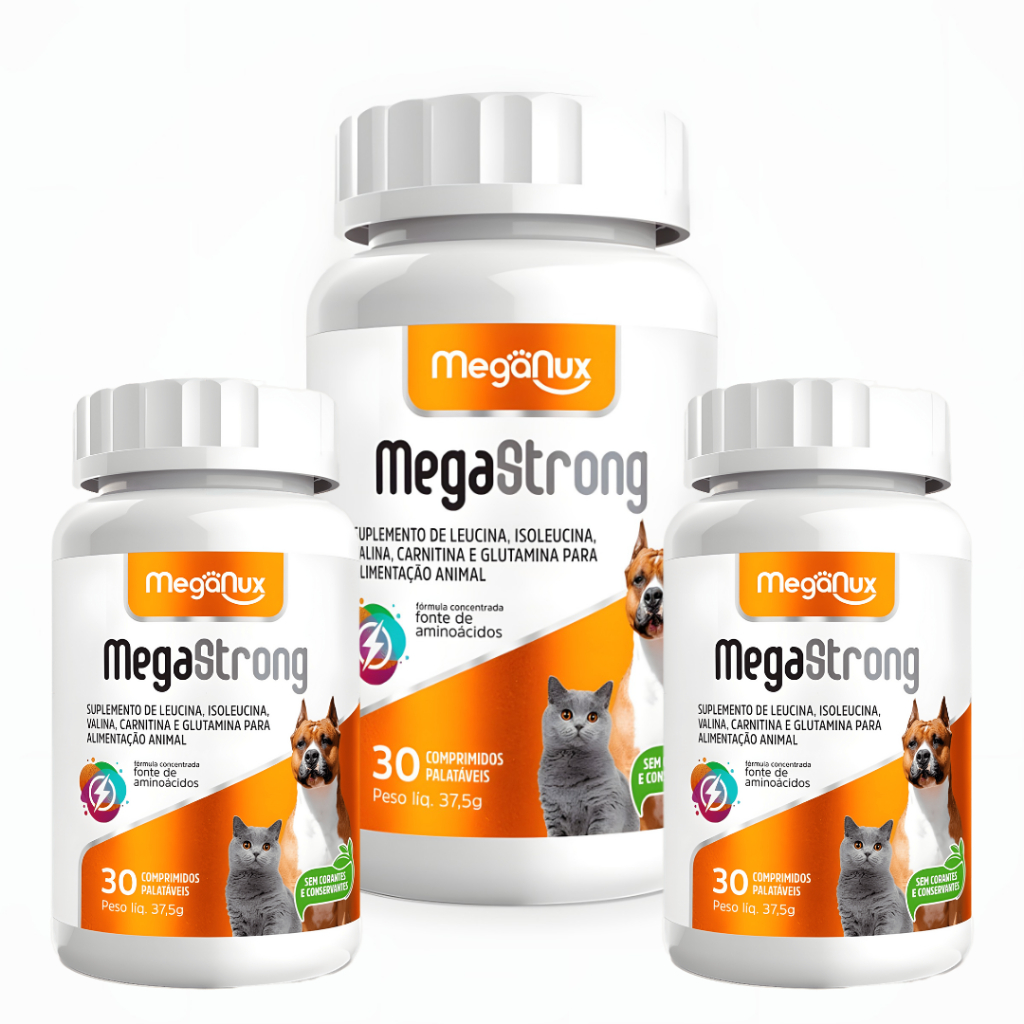 Kit 3 MegaStrong Suplemento C/30 Comprimidos 37,5g - MegaNux | Shopee ...