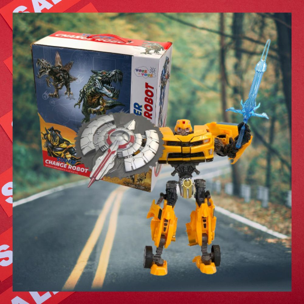 Boneco Super Change Robot com Espada e Escudo - 2 em 1 | Shopee Brasil