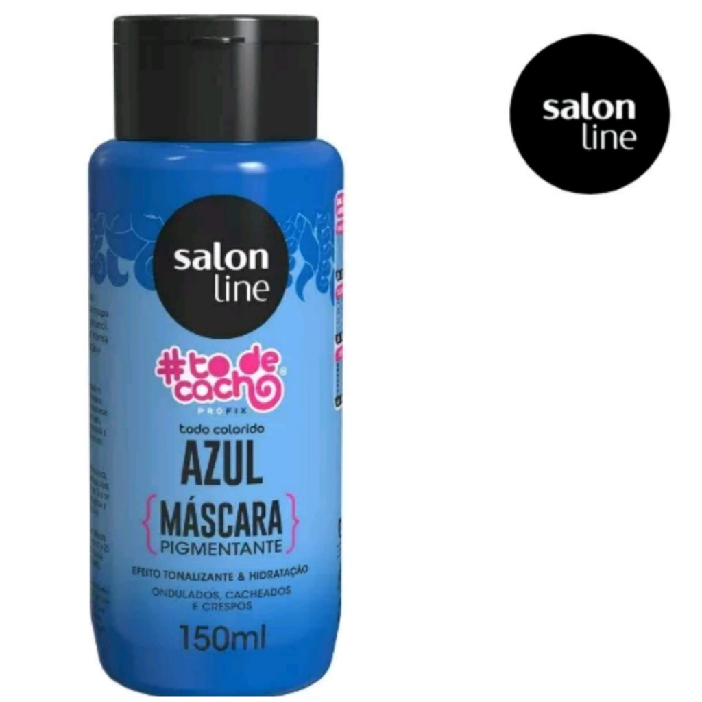 Salon Line Máscara Pigmentante AZUL efeito tonalizante e hidratante ...