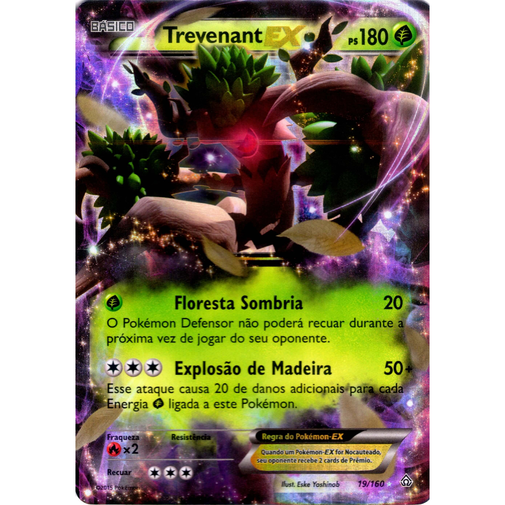 Carta Pokemon Trevenant EX Português Card Original Copag - Pronta ...