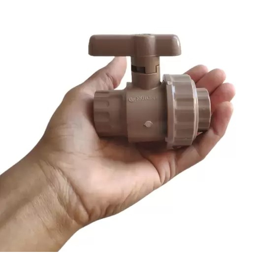 Registro Esfera PVC Roscavel Com Uniao Soldavel de Cola - Krona 60mm ...