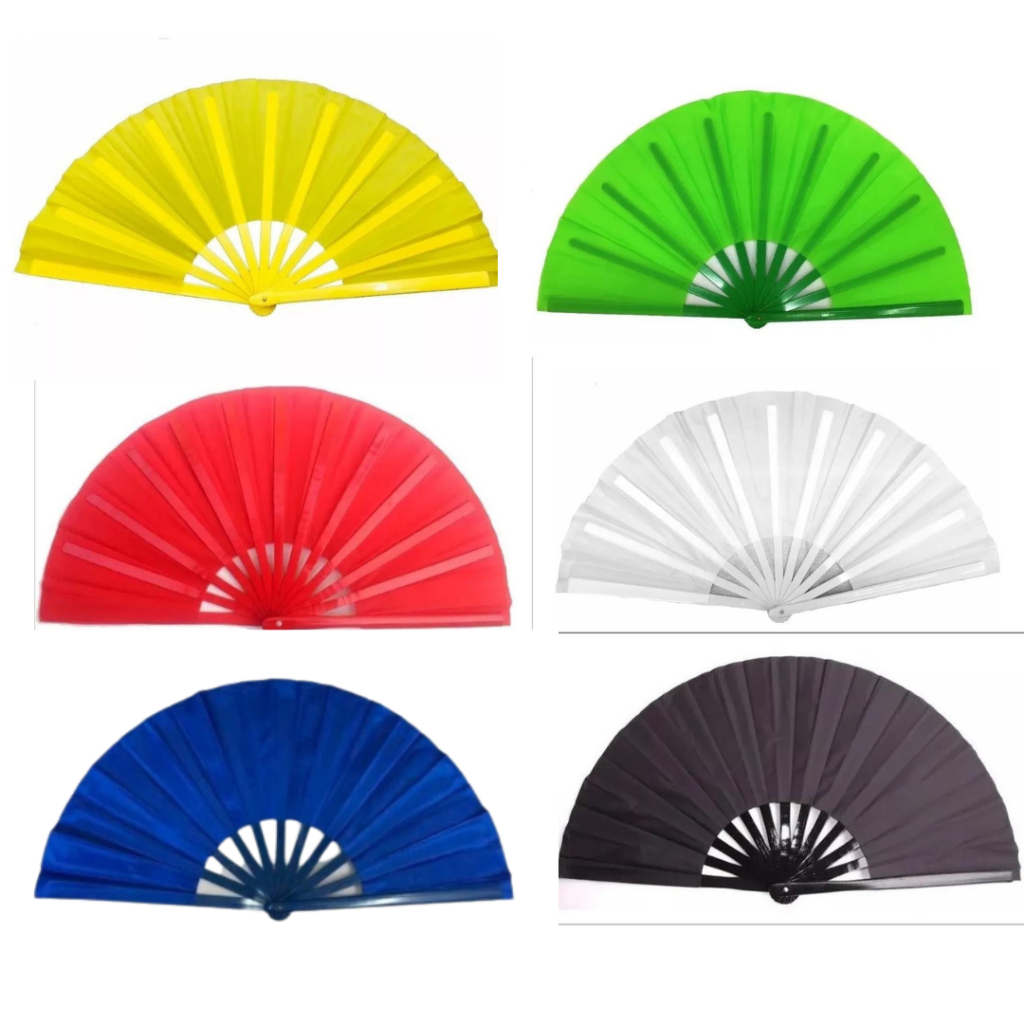 Leque Oriental Grande - Material Resistente Cores Únicas Lisas | Shopee ...