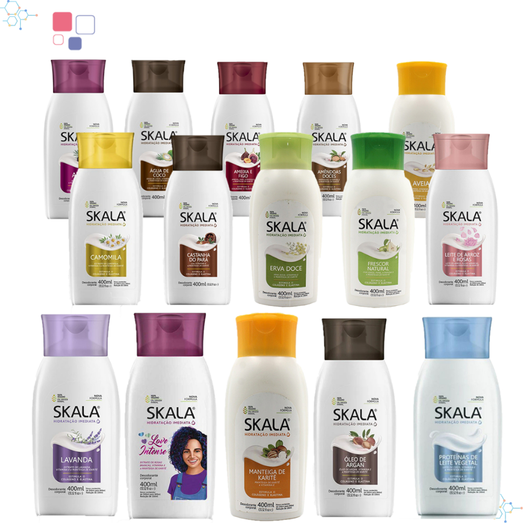 Kit 3 Hidratantes Corporal Anti-Ressecamento Skala 400ml Diversas ...