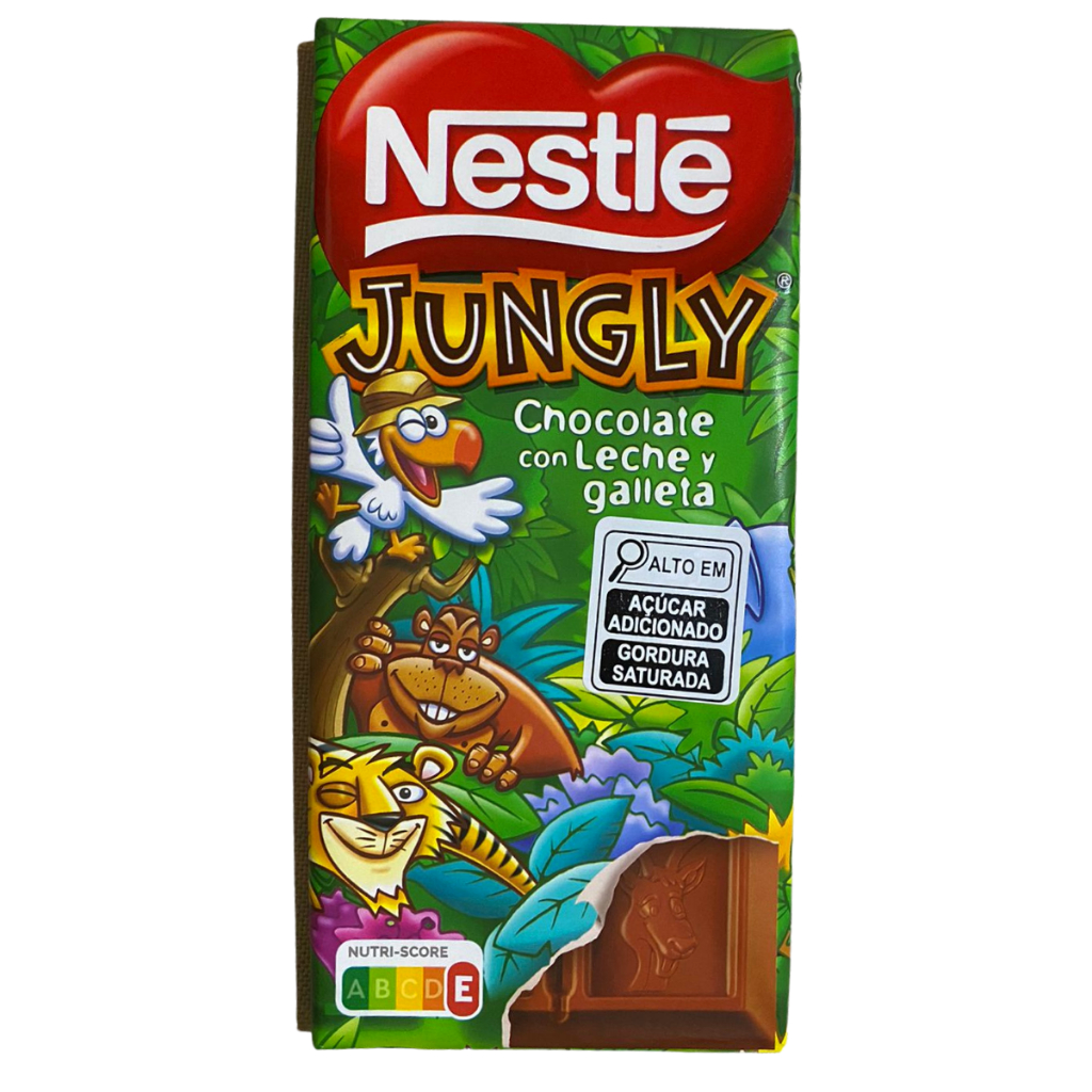 Chocolate Jungly Nestle Importado - Chocolate ao leite com biscoito ...