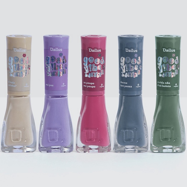 Kit 5 Esmaltes Dailus Coleção Good Vibezinha-Lançamento | Shopee Brasil