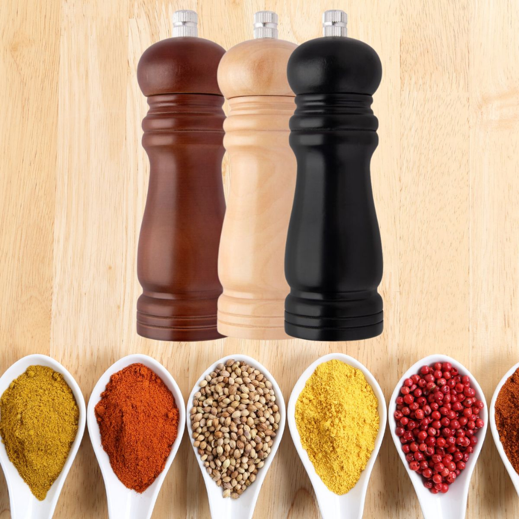 Moedor de Tempero Manual Pequeno Temperos Em Geral Sal Pimenta | Shopee ...