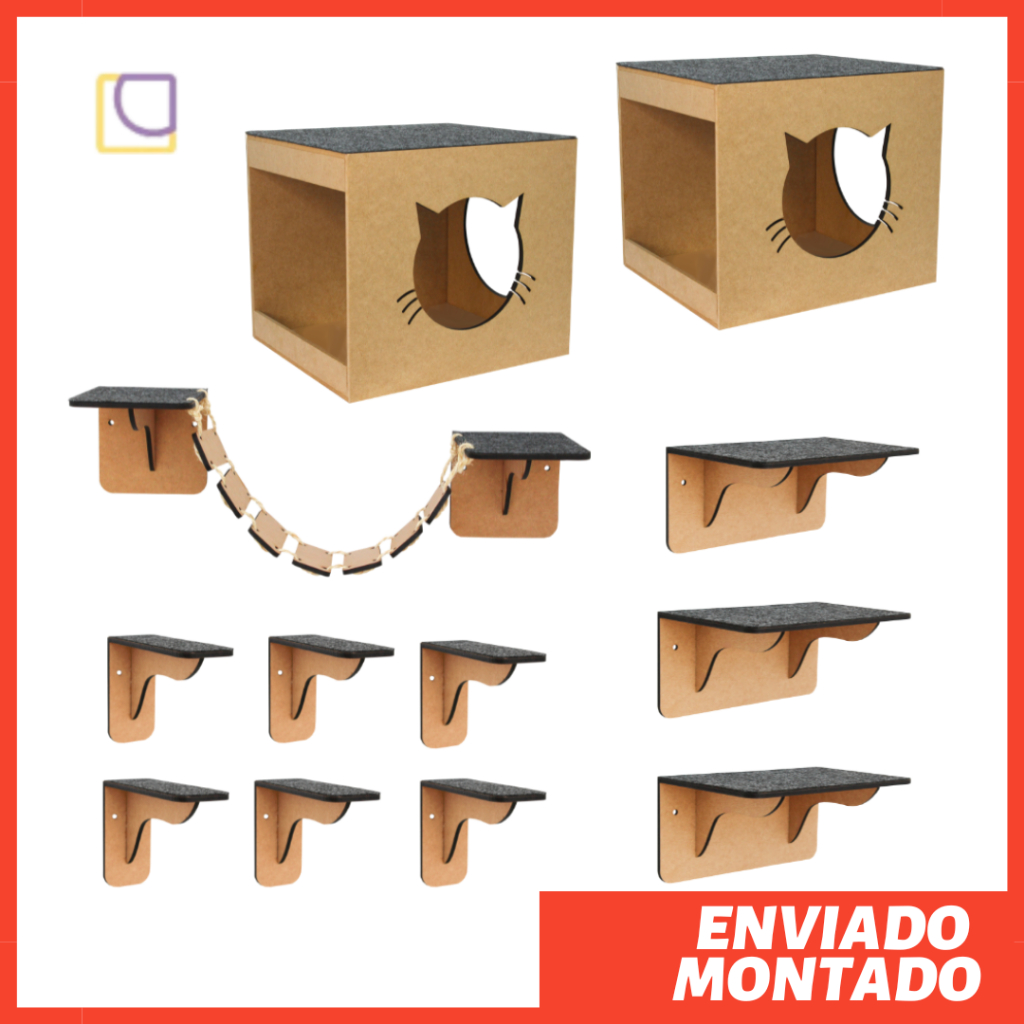 Kits Playground Montado para Gatos Brinquedo de Gato kits reforçados ...