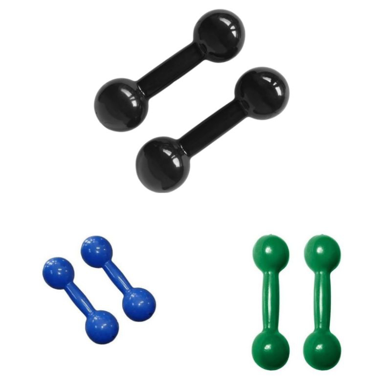 Kit Halteres Fisioterapia 0,5 kg + 1kg + 2kg (pares) | Shopee Brasil