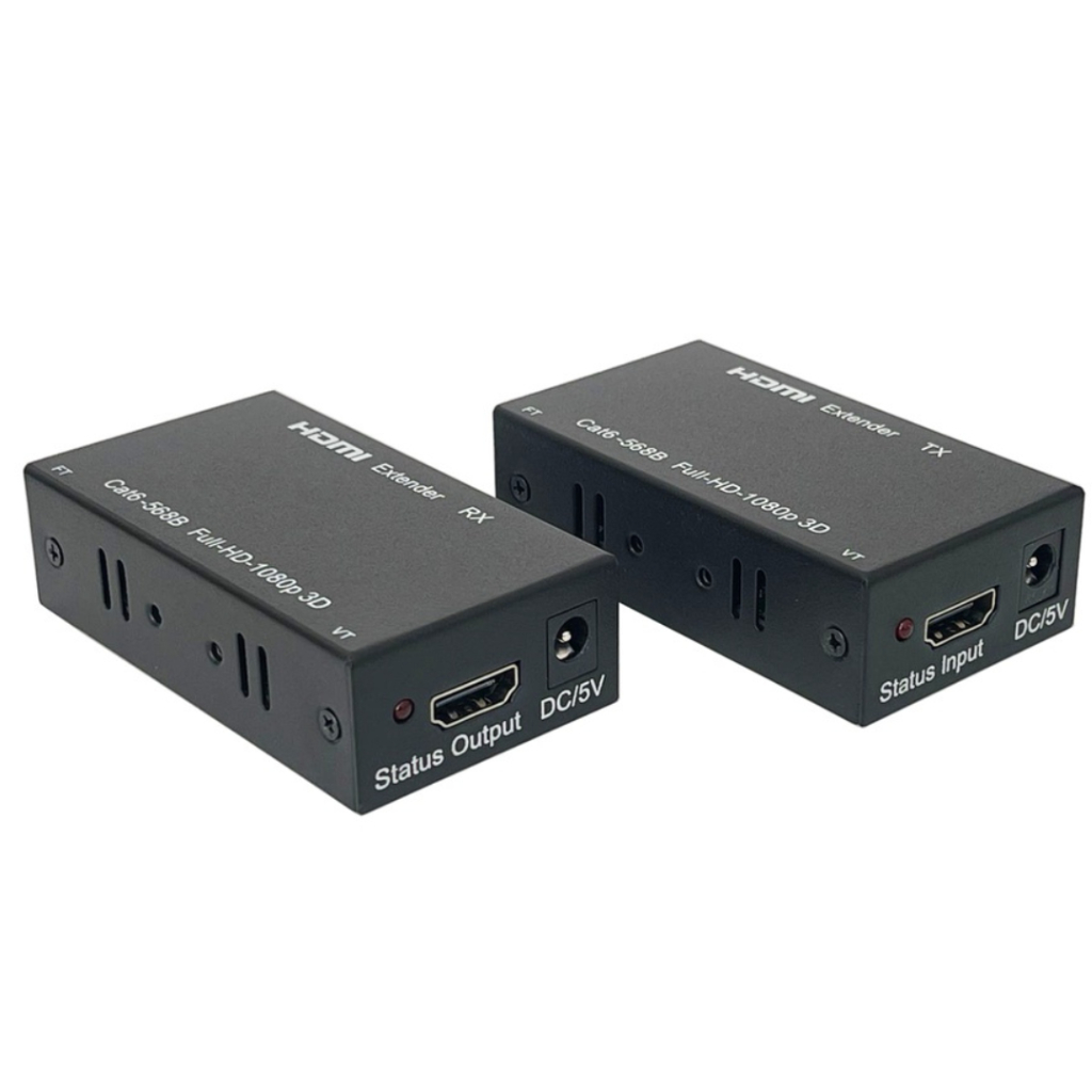 Extensor Hdmi 60 Metros X Rj45 Cat5e/cat-6 3d 1080p Full Hd | Shopee Brasil