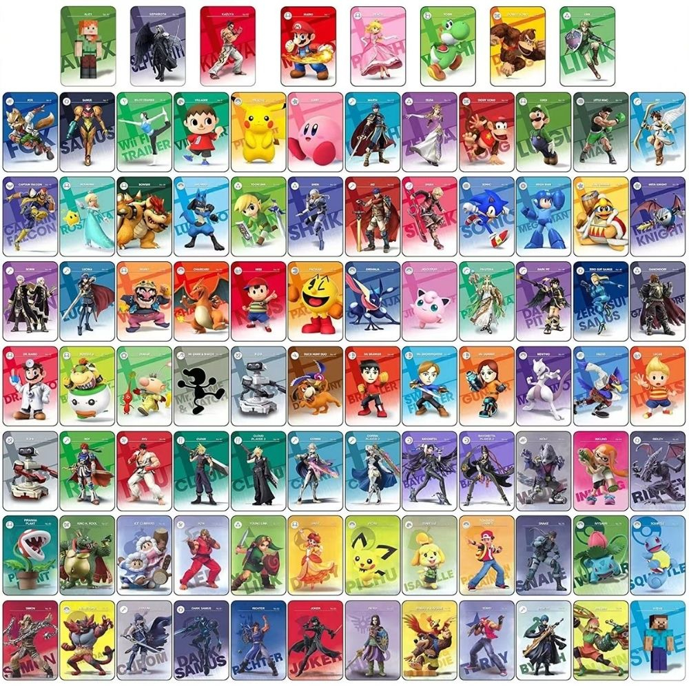 Super Smash Bros - Amiibo - Kit Com 92 Amiibo Cards (All Figthers ...