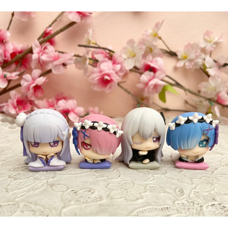 Rem Ram Emilia re zero figure original importado do Japão - Escorrega o ...