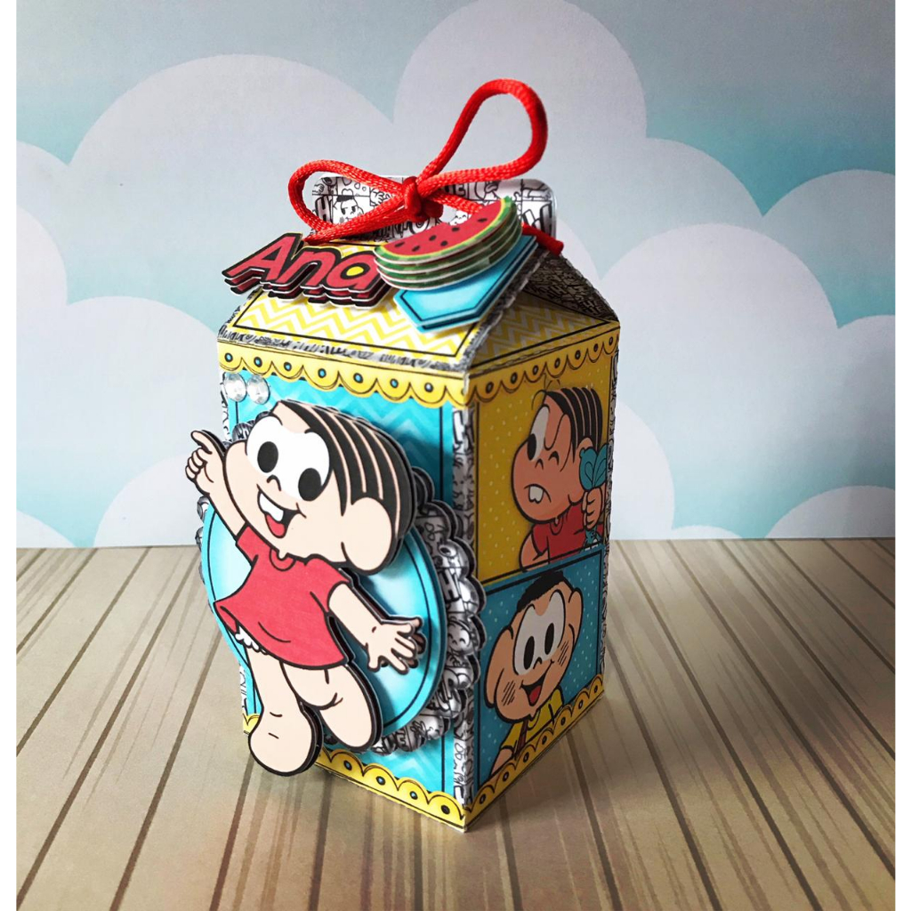 Kit c/ 10 unidades de Mimo Caixa Milk personalizada Tema a Turma da ...