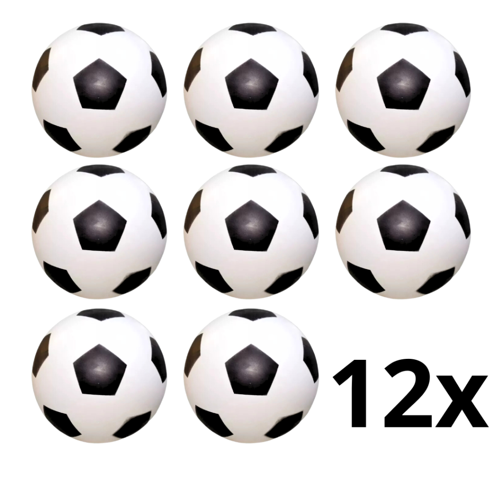 Kit 12 Bola de Dente De Leite de Vinil Futebol Branco e Preto | Shopee ...