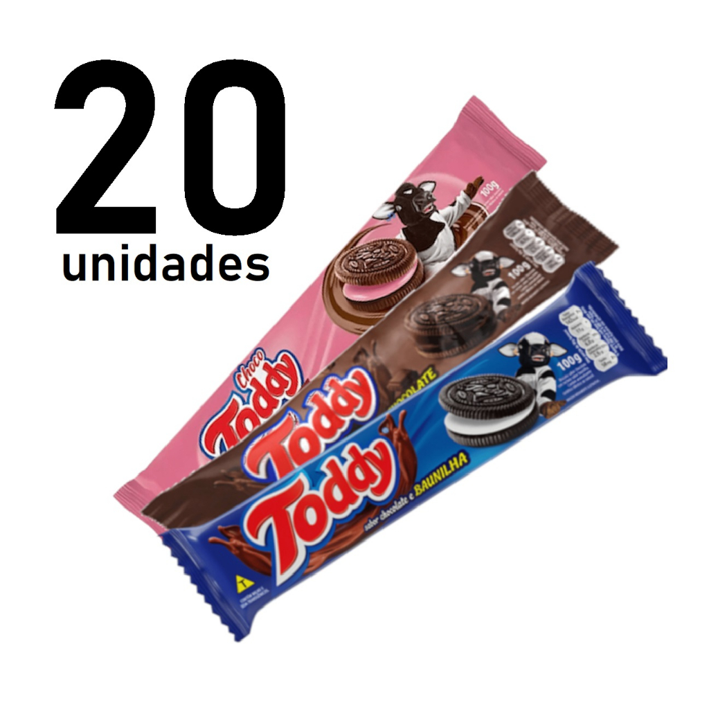 BISCOITO TODDY SABOR CHOCOLATE E MORANGO 100G - Sul Doces