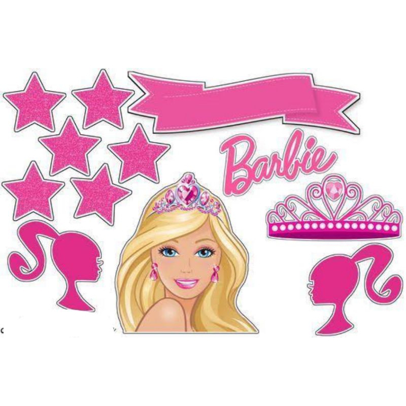 Topo de bolo personalizado para aniversário no tema Barbie | Shopee Brasil