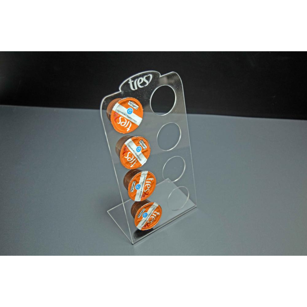 Porta Capsulas Três 3 Corações Torre Até 16 Capsulas Acilico ...