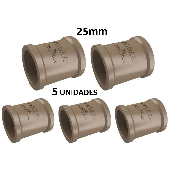 Luva Pvc Soldavel 25mm Fortlev - C/5 Peças | Shopee Brasil