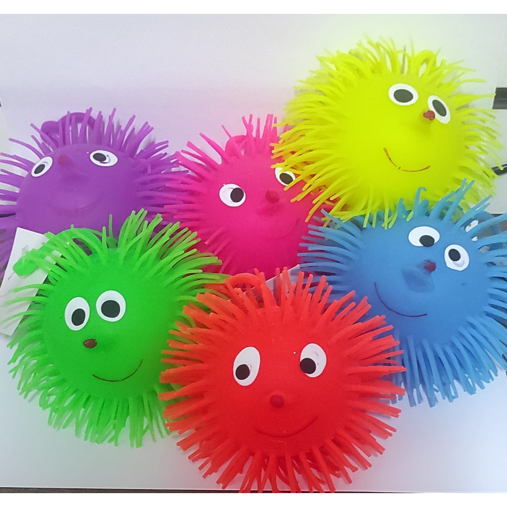12 Bola Mamona Ioio Com Luz Puffer Ball Bolinha Infantil Bola Mamona ...