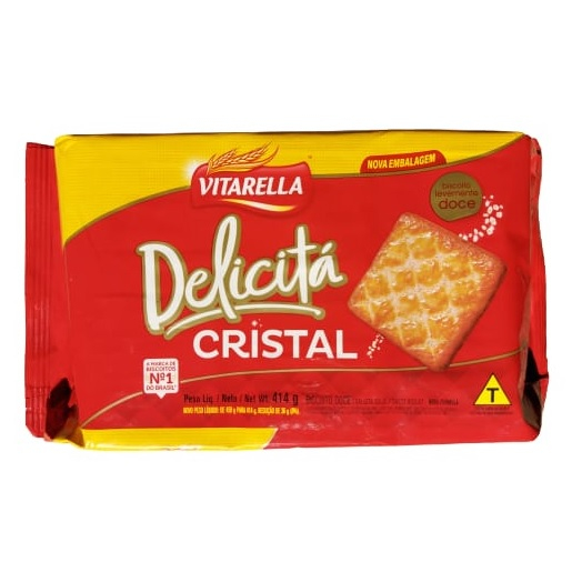 Biscoito / Bolacha Vitarella Delicitá De Cristal Doce Sem Sal 414 G ...