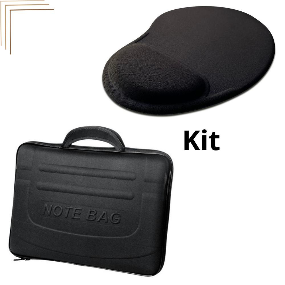 Capa Case Capa De Notebook Maleta Bolsa Para Proteção Kit Com MousePad ...