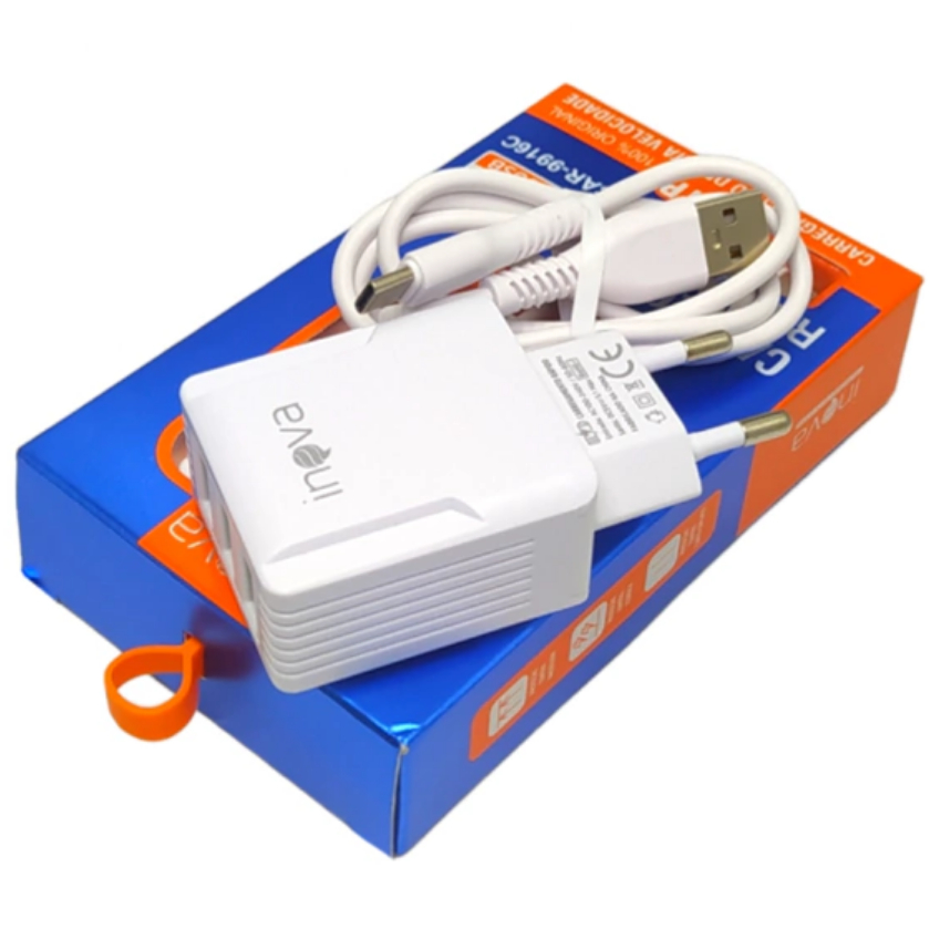 Carregador com Cabo ORIGINAL inova TIPO C 3.1A | Shopee Brasil
