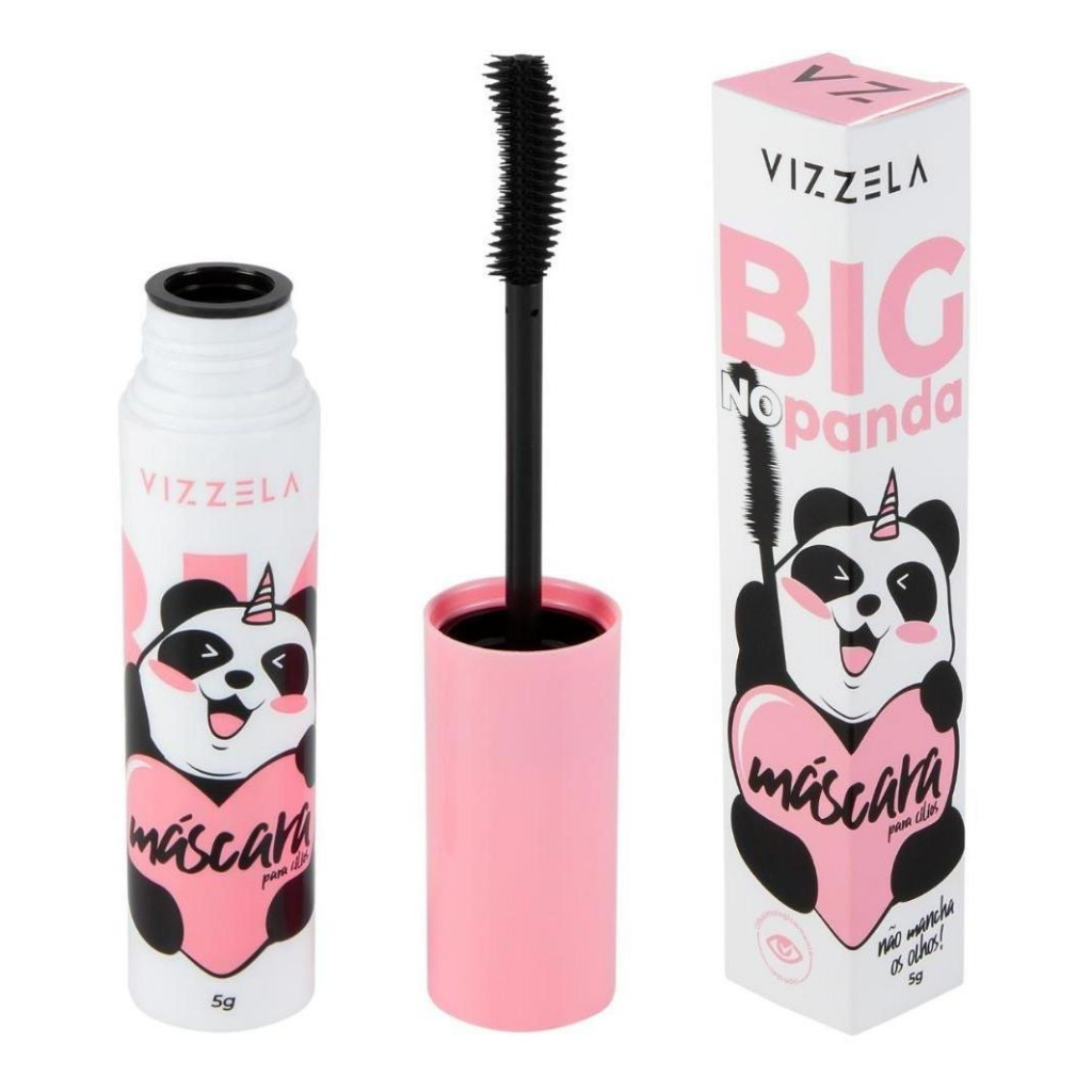 Máscara De Cílios Vizzela Rímel Big No Panda Define E Alonga | Shopee ...