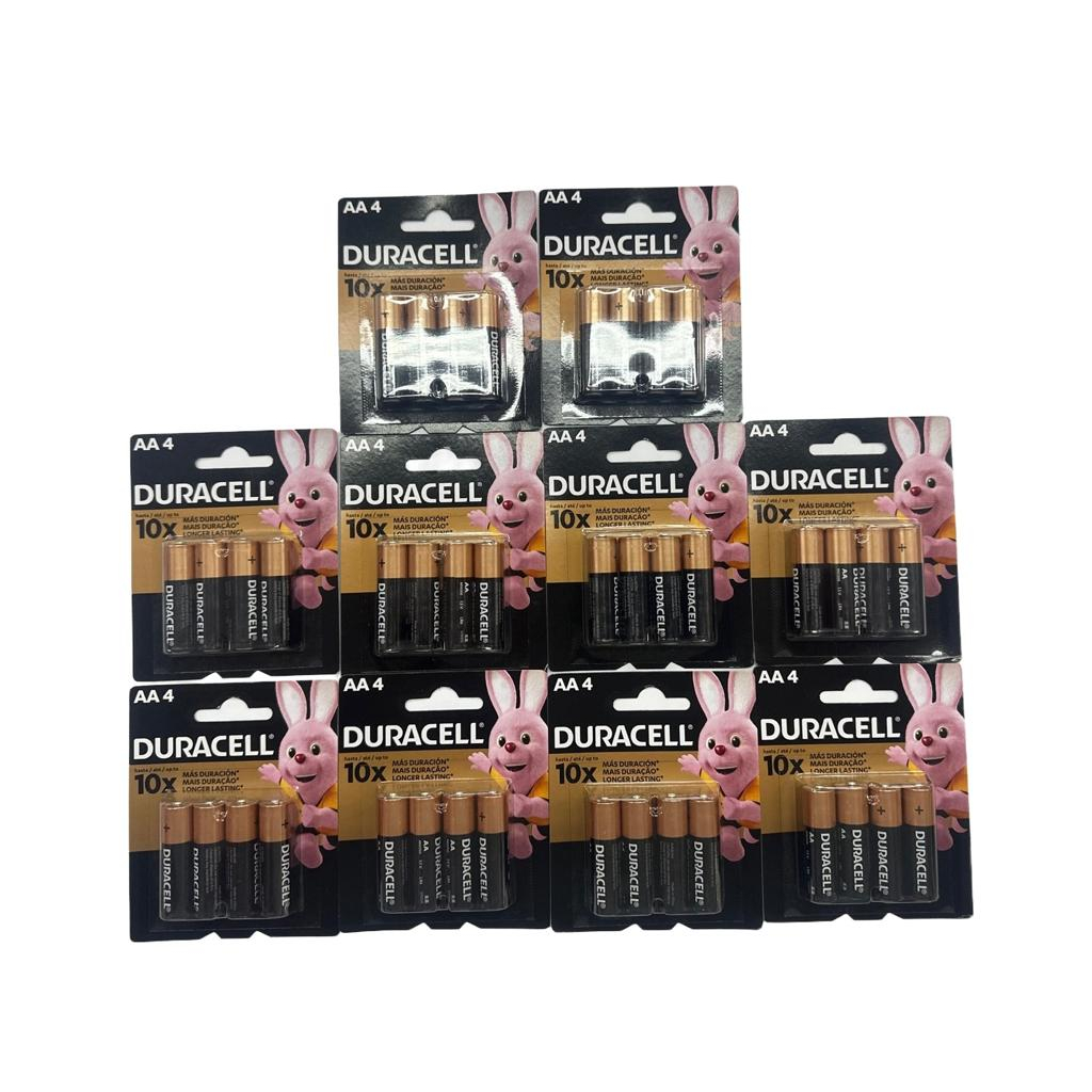 Pilha Duracell c/4 pilhas AA (kit 10 Cartela) | Shopee Brasil
