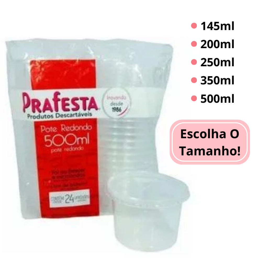 Kit Pote E Tampa Redondo - Prafesta | Shopee Brasil